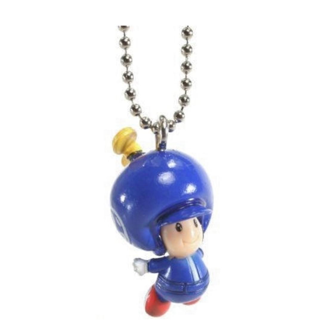 Super Mario Bros.Wii Keychain Figure ~ Propeller Blue Toad by Takara ...