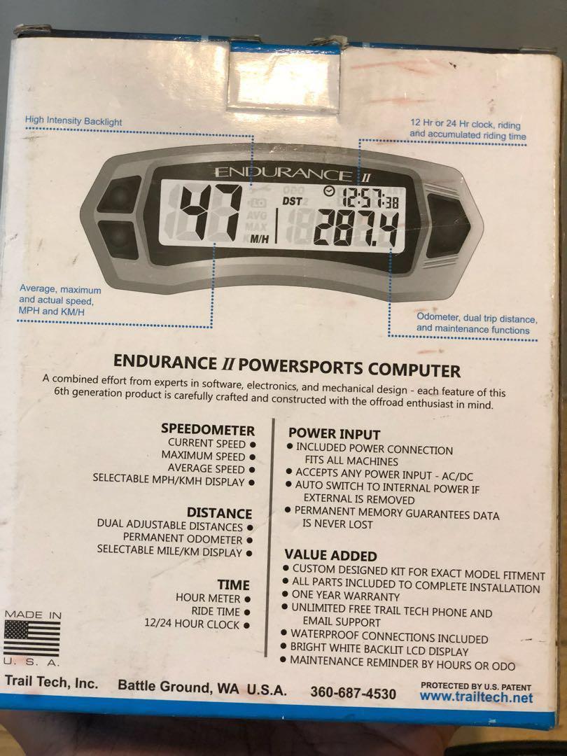 Trailtech Endurance II Digital Gauge, Motorcycles, Motorcycle ...