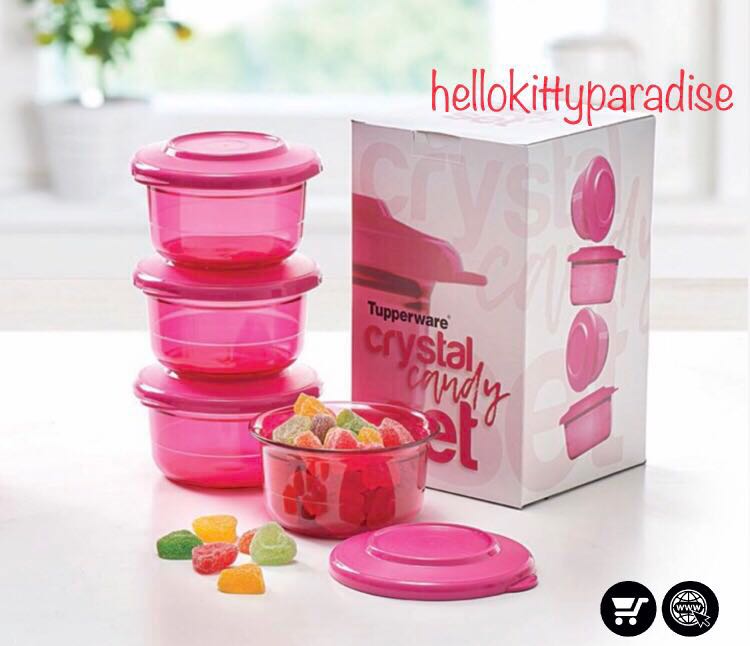 Tupperware Crystal Candy (4 pieces), Home Appliances, Kitchenware on ...