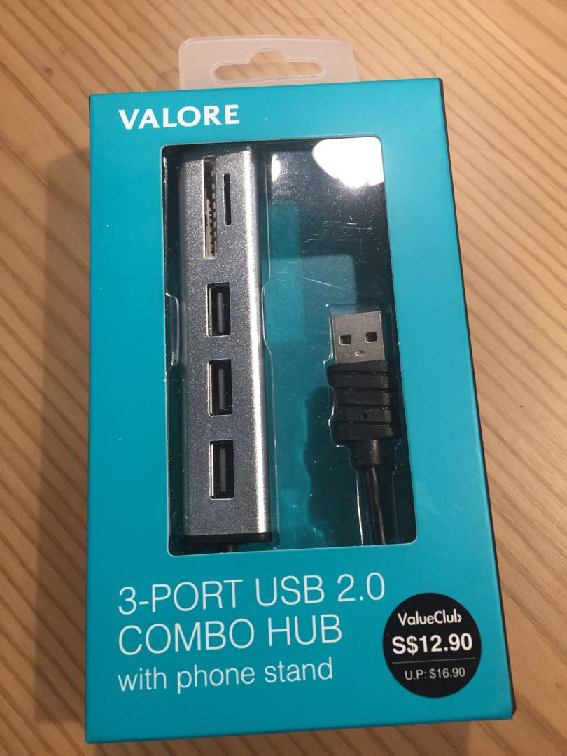 Valore 3-port USB Hub with phone stand, Computers & Tech, Parts ...