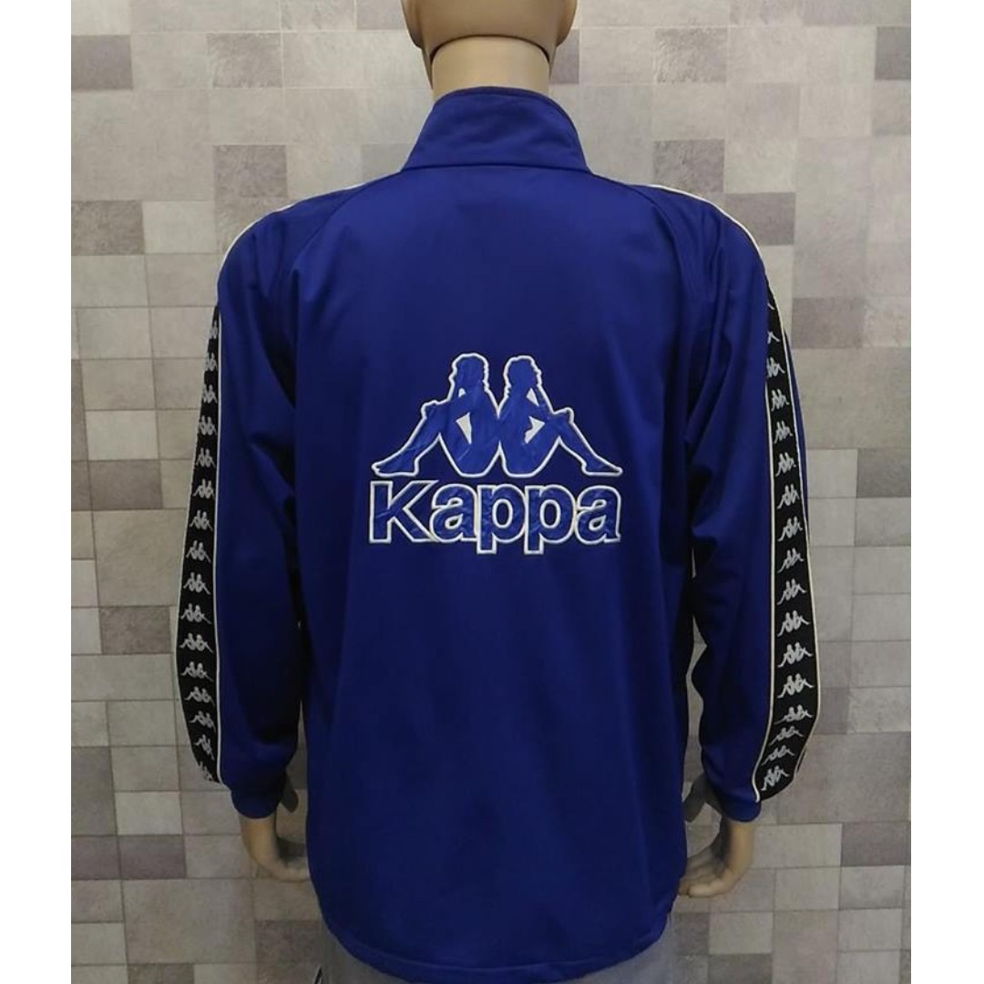 Vintage 90's RARE Blue Kappa Side Tape BIG Logo, Men's Fashion, Coats ...