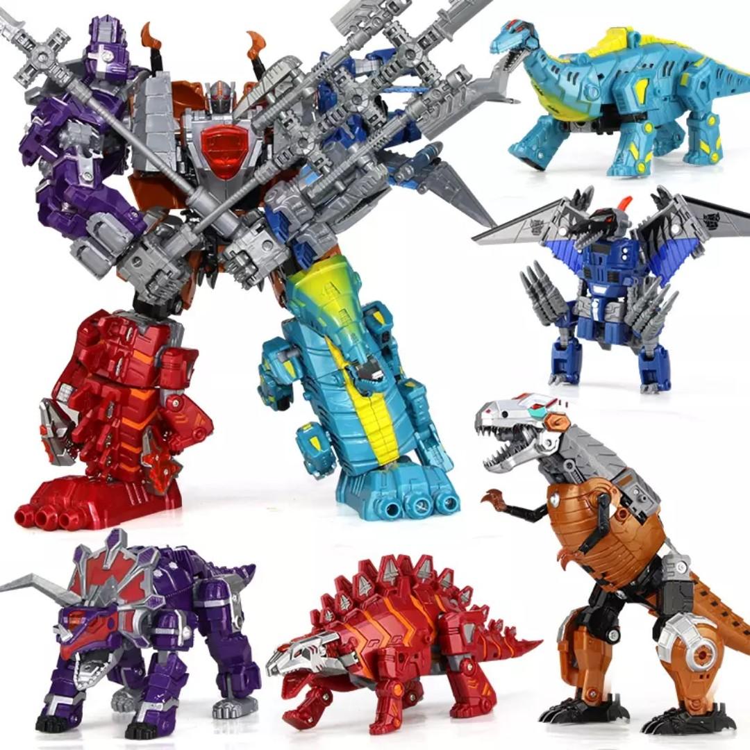 Volcanicus 5-in-1 combiner Dinobots Jin Jiang 5 colours, Hobbies & Toys ...