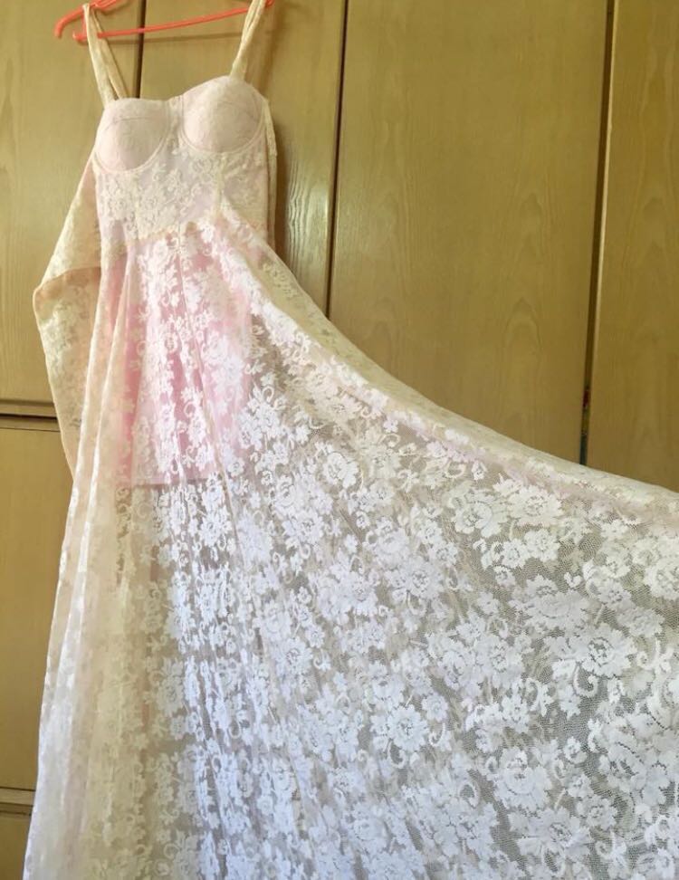 Batik Lace Wedding Gown, Women's Fashion, Dresses & Sets, Evening ...