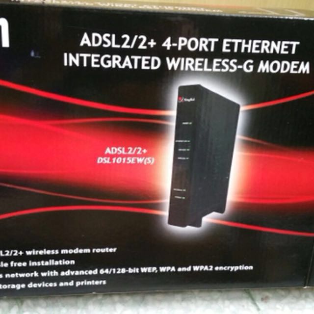 Aztech ADSL 2/2+ 4-port Ethernet Integrated wireless G-modem, Computers ...