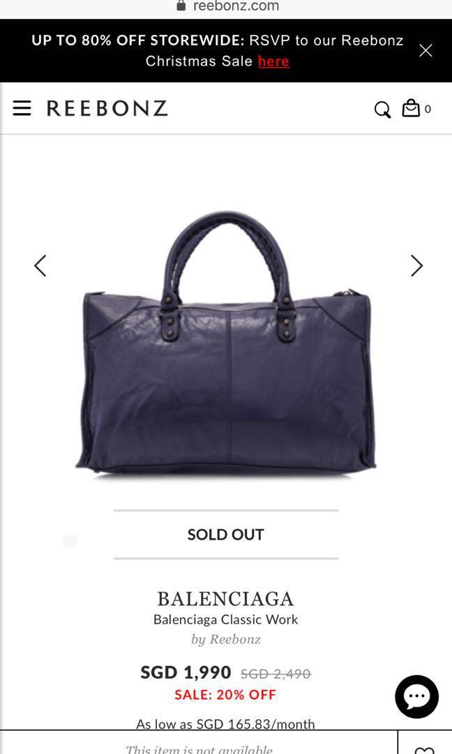 Balenciaga Classic Work Bag, Women's Fashion, Bags & Wallets, Cross ...
