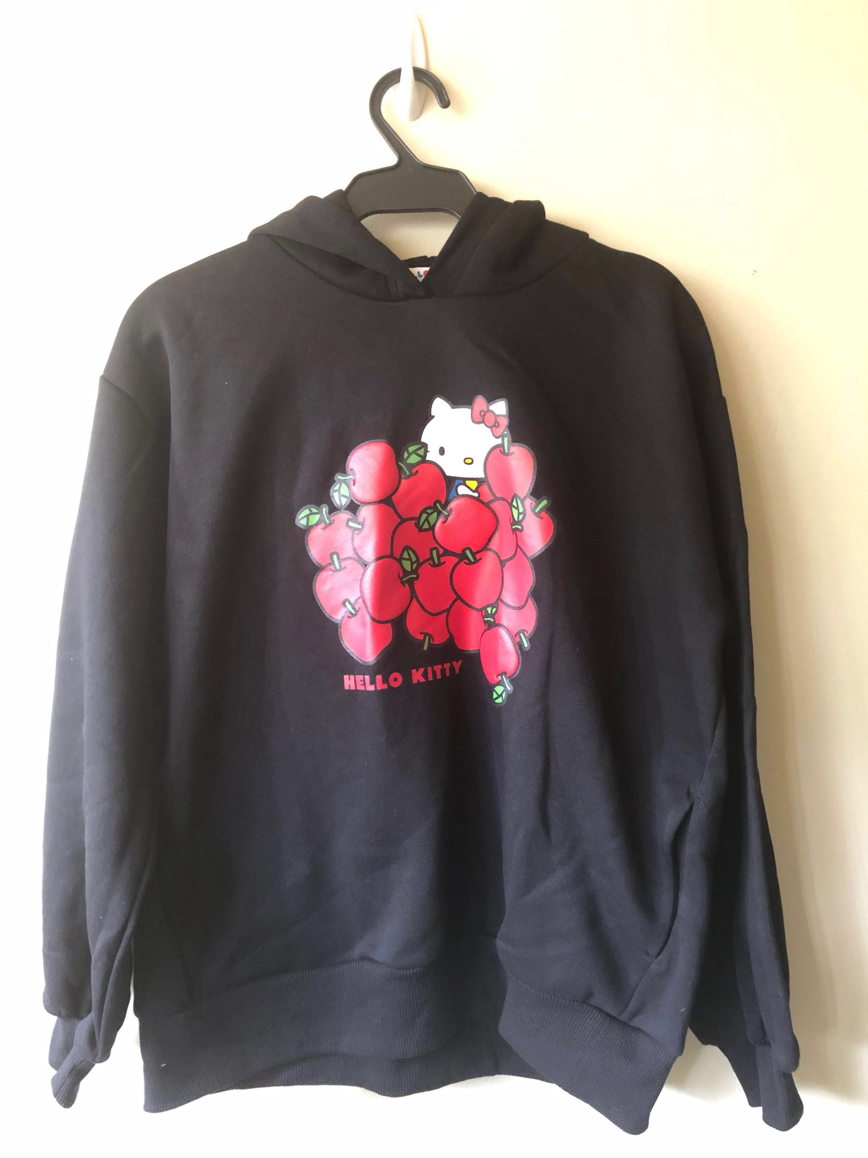 GU Hello Kitty Black Hoodie Jacket, Women's Fashion, Coats, Jackets and ...