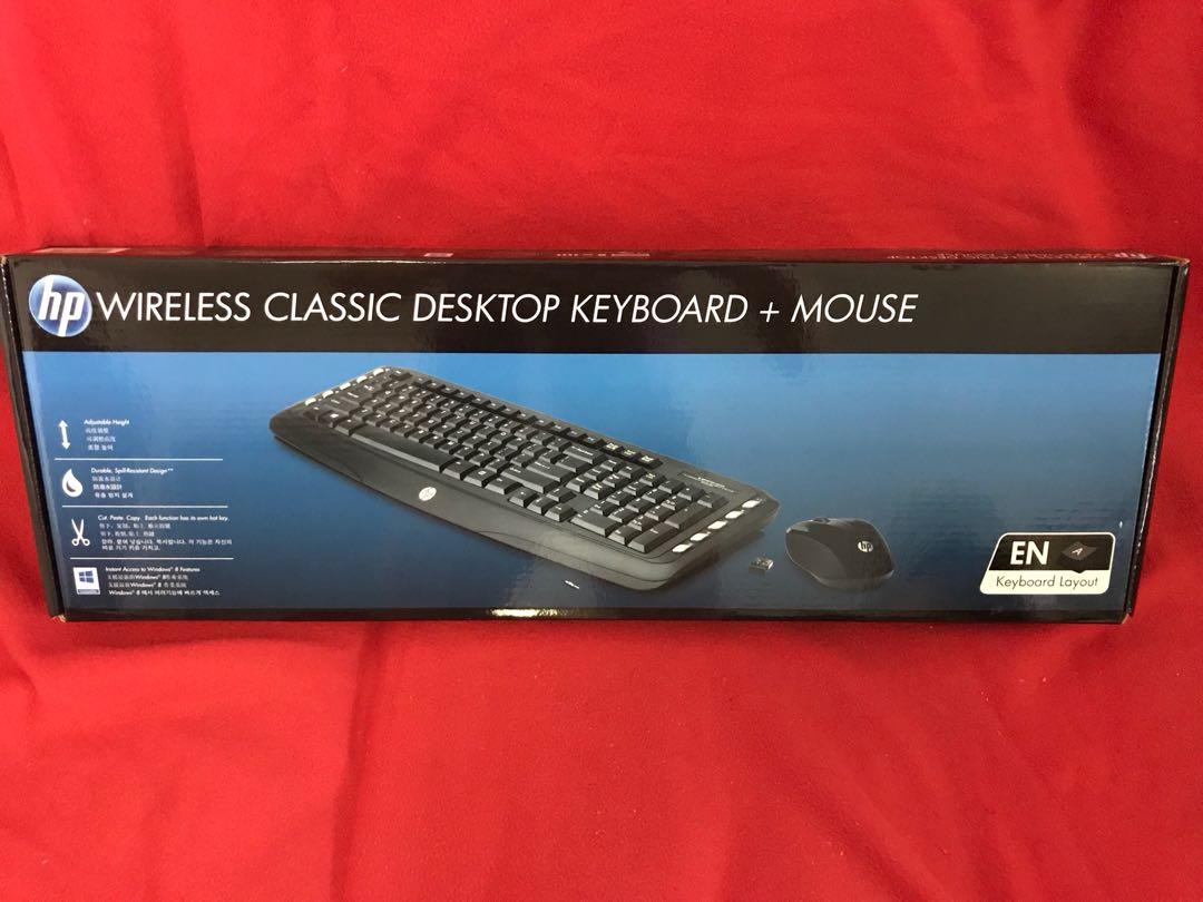 HP Wireless Classic Desktop Keyboard+ Mouse, Computers & Tech, Parts ...