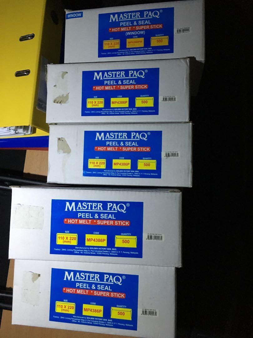Master Paq Envelop 110mm x 220mm, Hobbies & Toys, Stationery & Craft ...