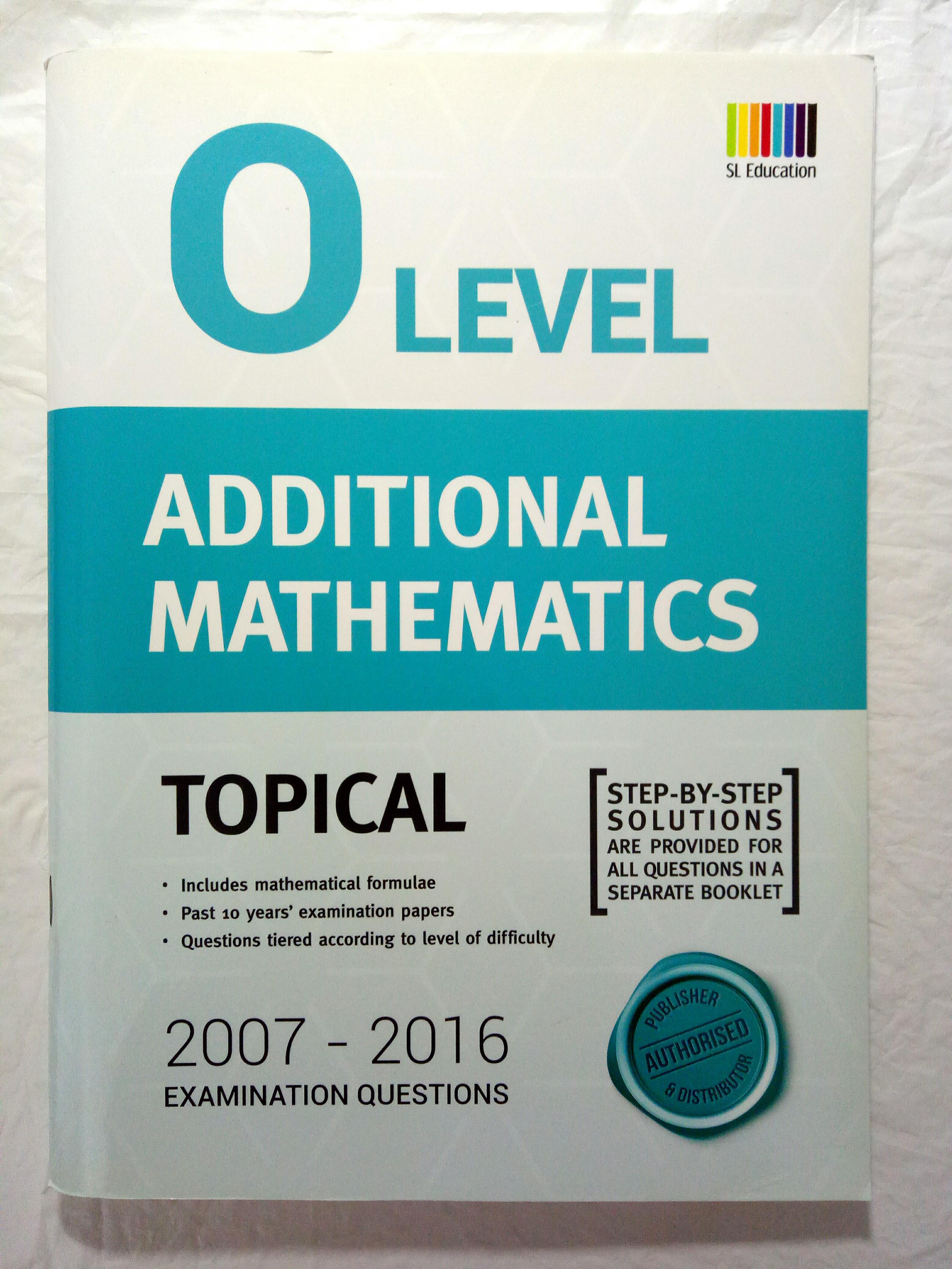 Additional Mathematics TYS Topical Questions, Hobbies & Toys, Books ...