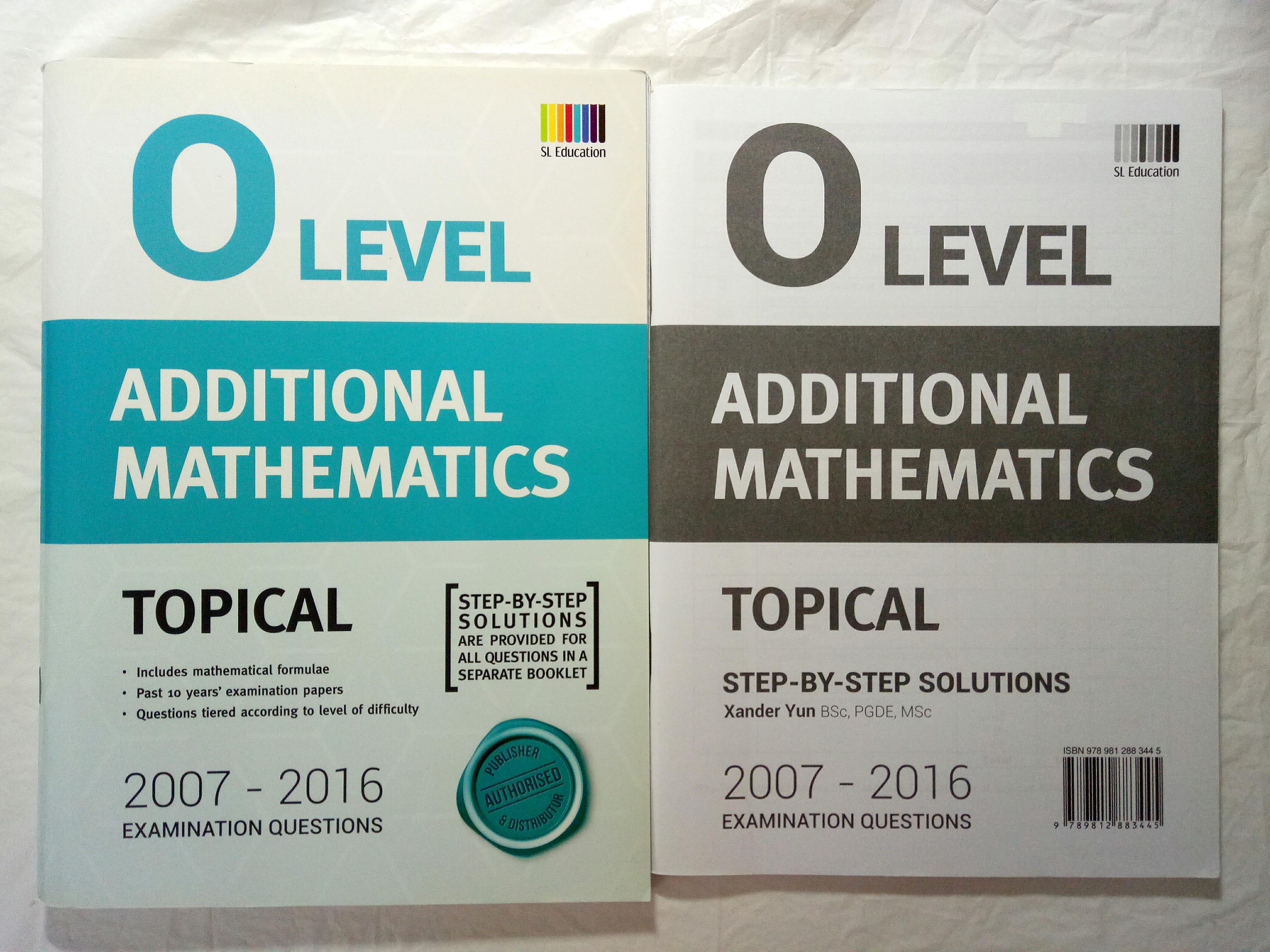 Additional Mathematics TYS Topical Questions, Hobbies & Toys, Books ...