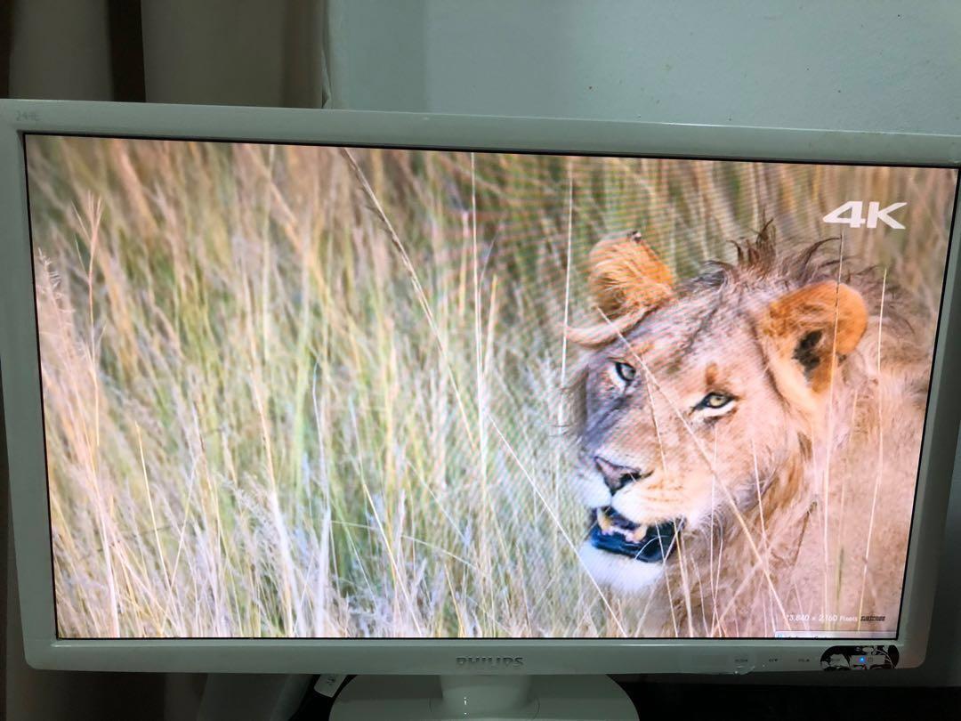 Philips 244E 24" Monitor, White colour, Used but Good Condition ...