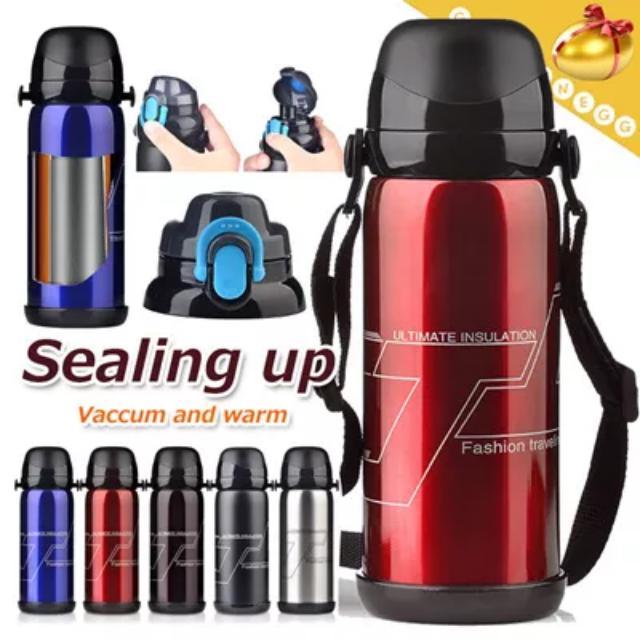 Stainless Steel Flask Thermos 800ML Vacuum Pot HotCold Outdoor Bottle ...