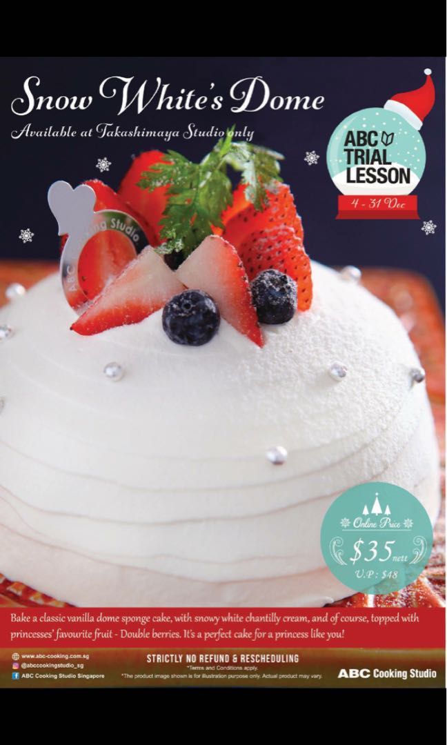 ABC cooking studio baking lesson trial, Furniture & Home Living ...