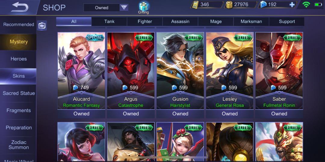 ALPHA EPIC SKIN MOBILE LEGEND MYTHIC GLORY ACCOUNT , Video Gaming ...