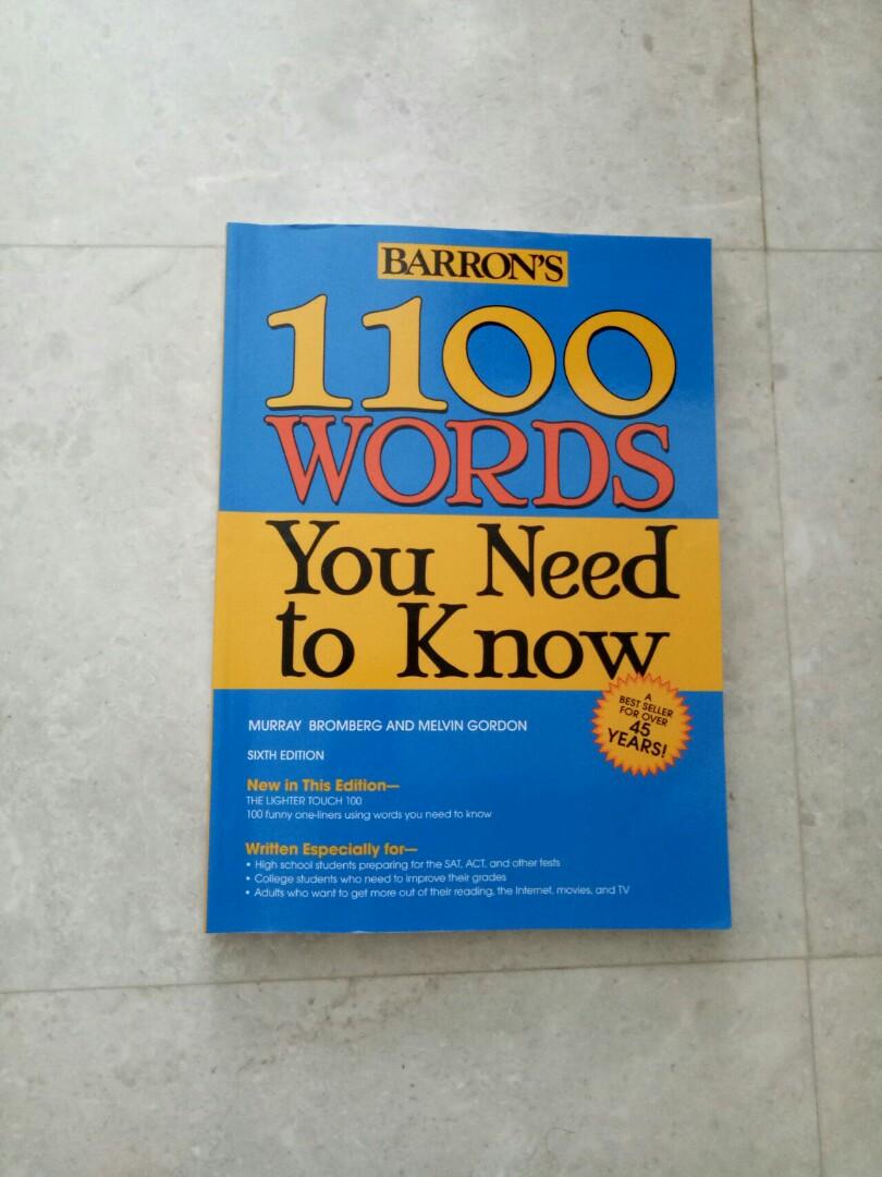Barron's 1100 words, Hobbies & Toys, Books & Magazines, Assessment ...