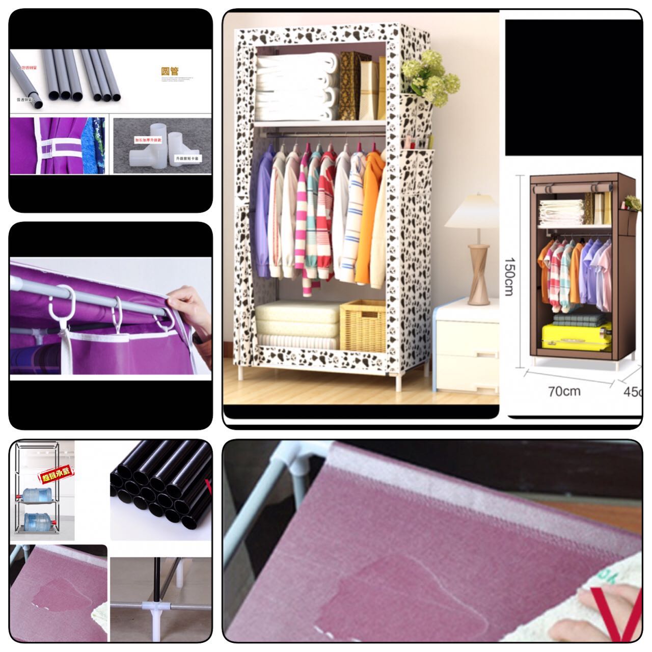 Brand new wardrobe /storage cabinet with zip cover., Babies & Kids ...