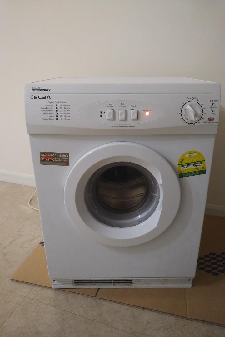Elba EBD 602S Vented Dryer, TV & Home Appliances, Washing Machines and ...