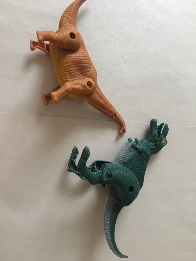 FP! Foldable dinosaurs in egg x 2 t-rex sauropod, Hobbies & Toys, Toys ...