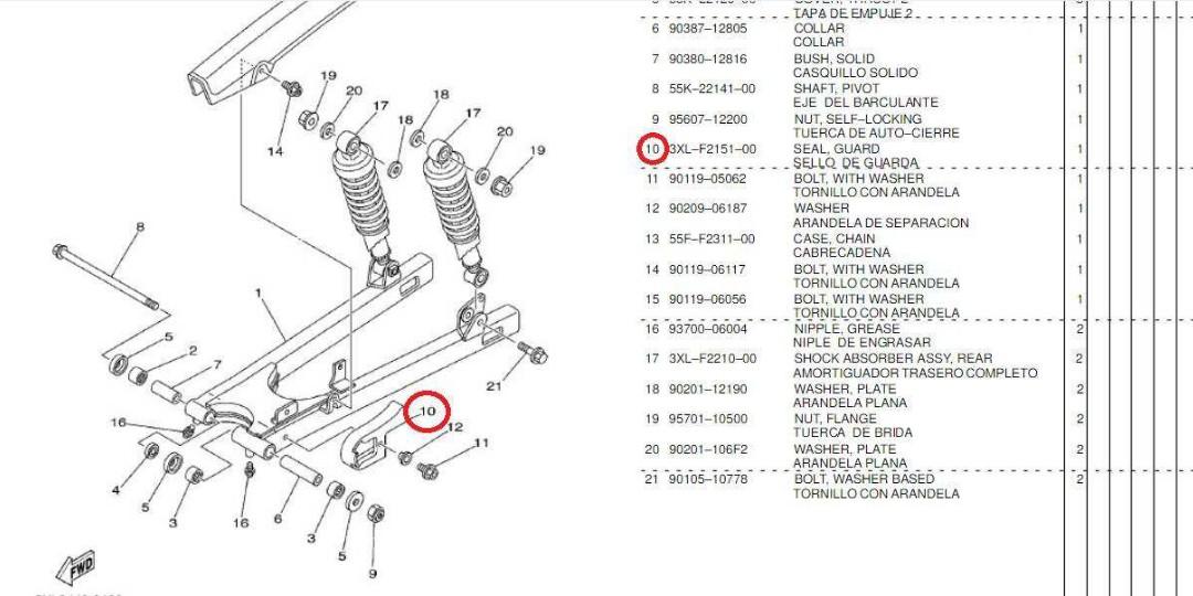 Getah rantai pada swing arm, Auto Accessories on Carousell