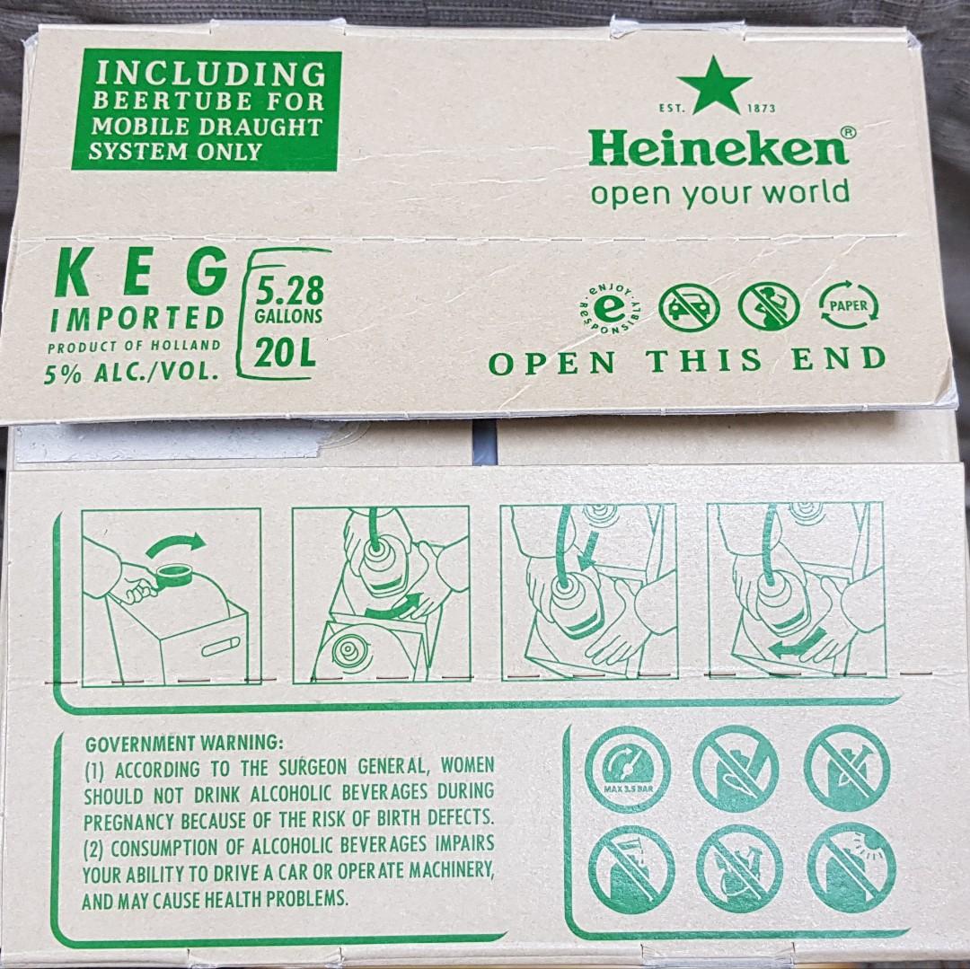 HEINEKEN 20L BEER KEG (BREWLOCK), Food & Drinks, Alcoholic Beverages on ...