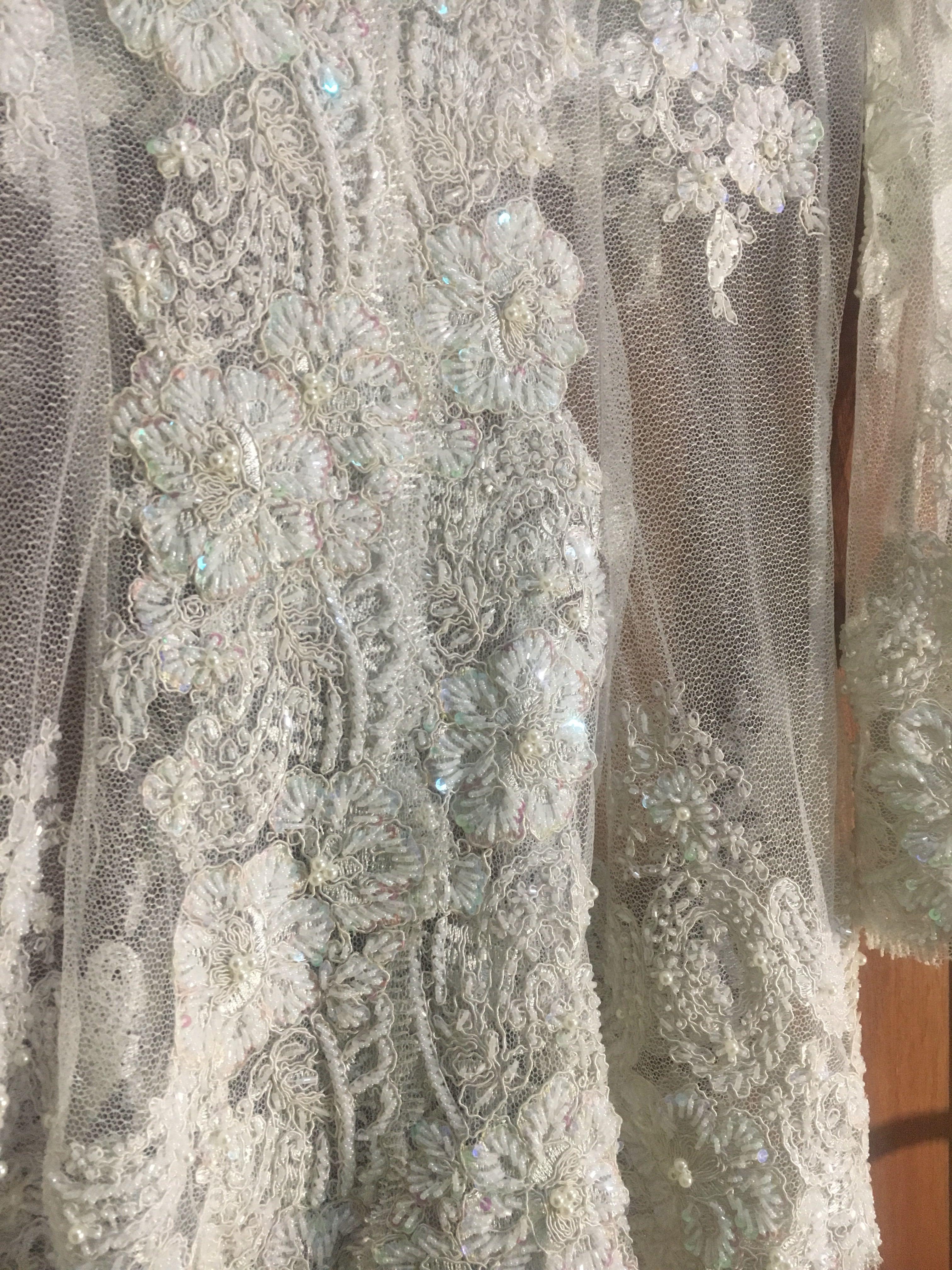 Kebaya Putih Wedding Akad / Pemberkatan full payet, Fesyen Wanita ...