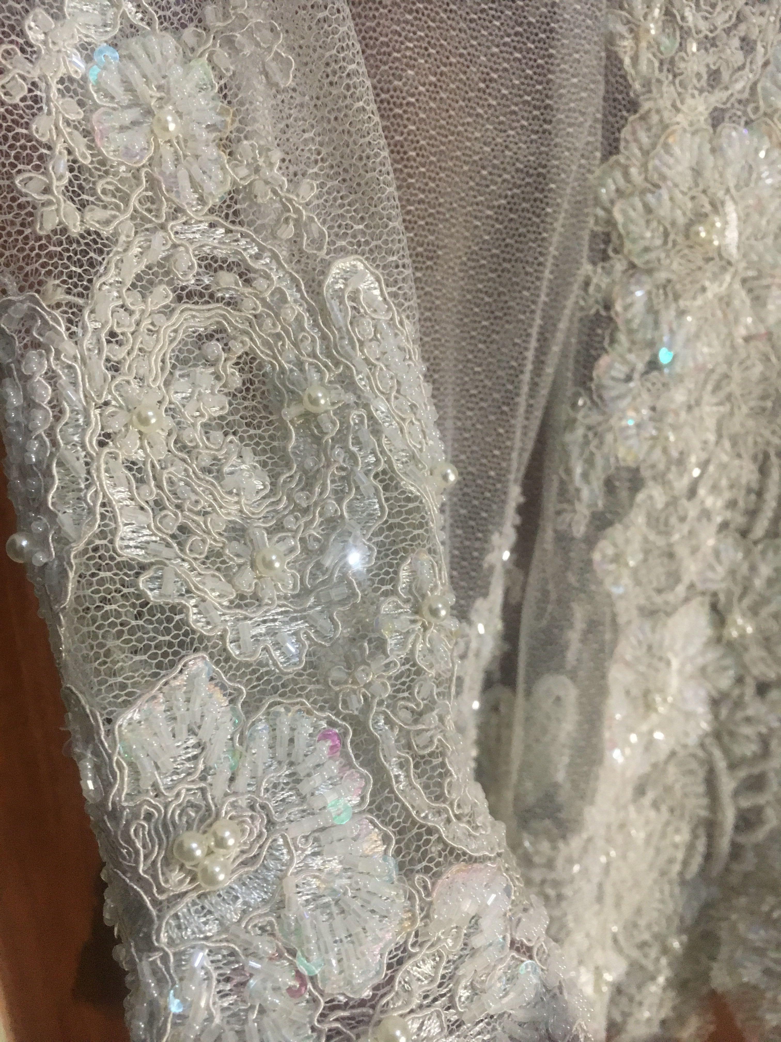 Kebaya Putih Wedding Akad / Pemberkatan full payet, Fesyen Wanita ...