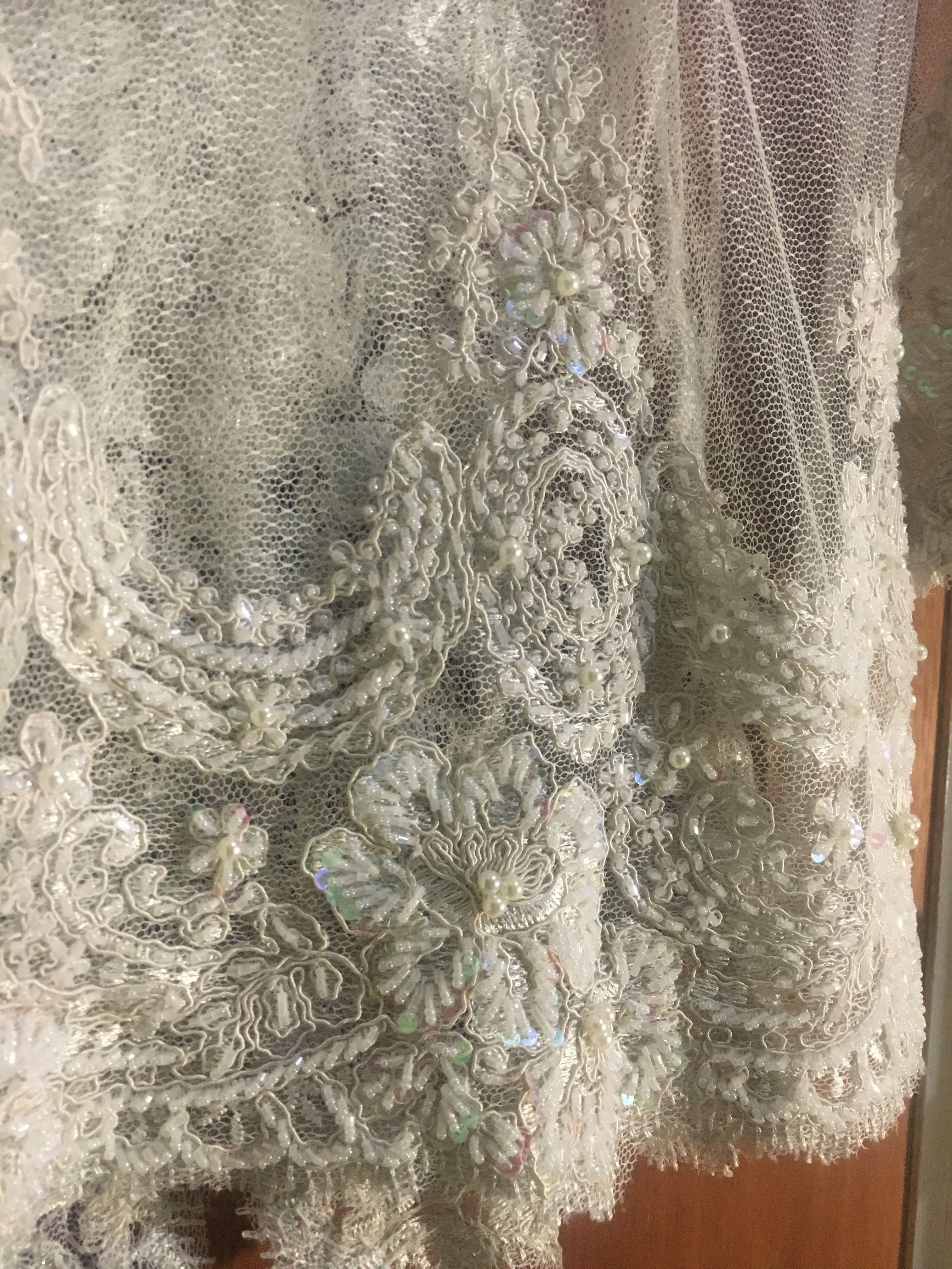 Kebaya Putih Wedding Akad / Pemberkatan full payet, Fesyen Wanita ...