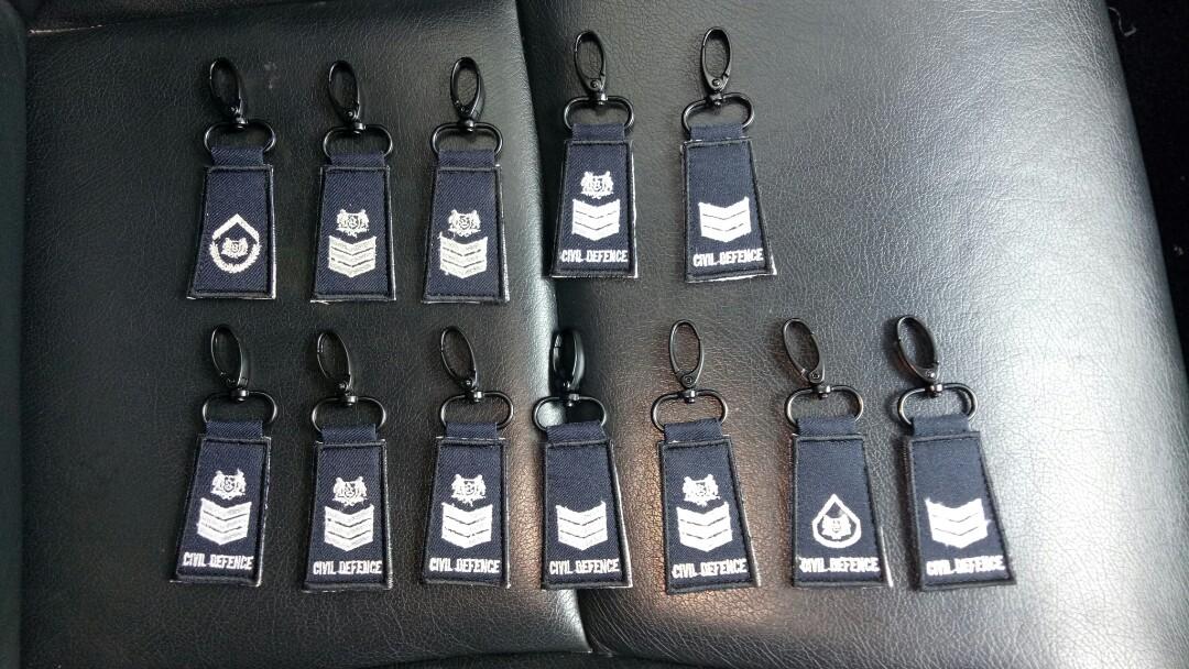 ORD, POP, FAREWELL GIFT : MINI RANK KEYCHAIN TAG - SPF / SCDF ...