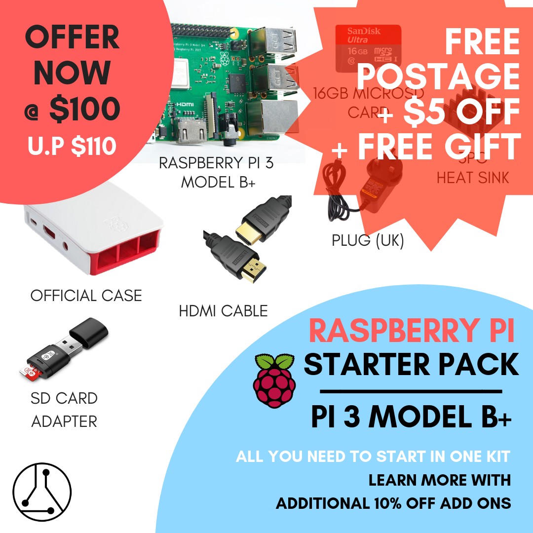 Raspberry Pi Starter Pack (Pi 3 Model B+) + Free Gift, Electronics, Others on Carousell