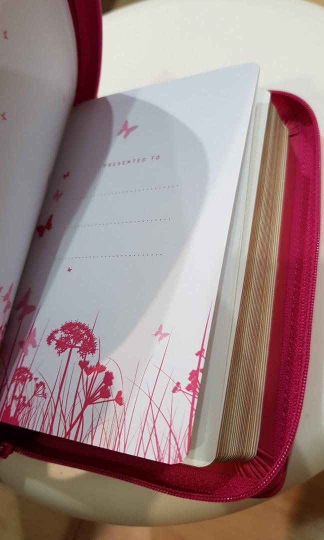 BN NIV Pocket Pink Soft-tone LeatherLike Gift Holy Bible with Zip ...