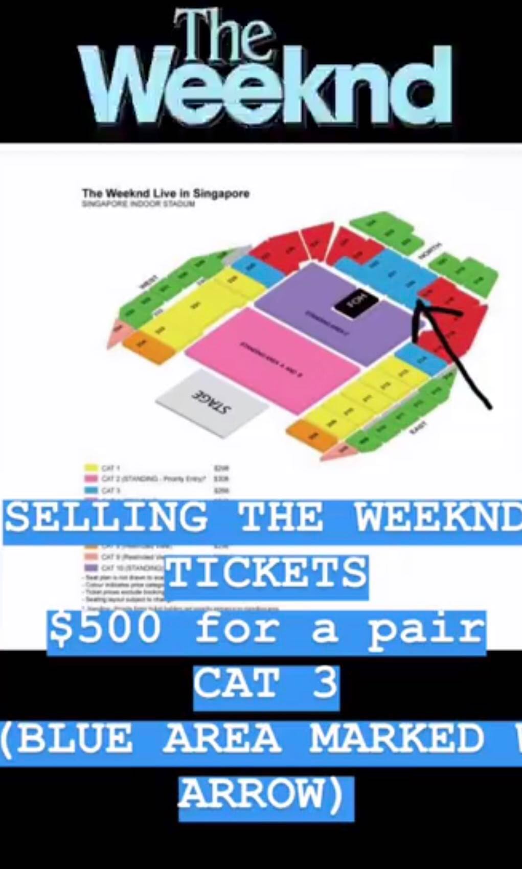 THE WEEKND CAT 3 SITTING $450, Hobbies & Toys, Memorabilia ...