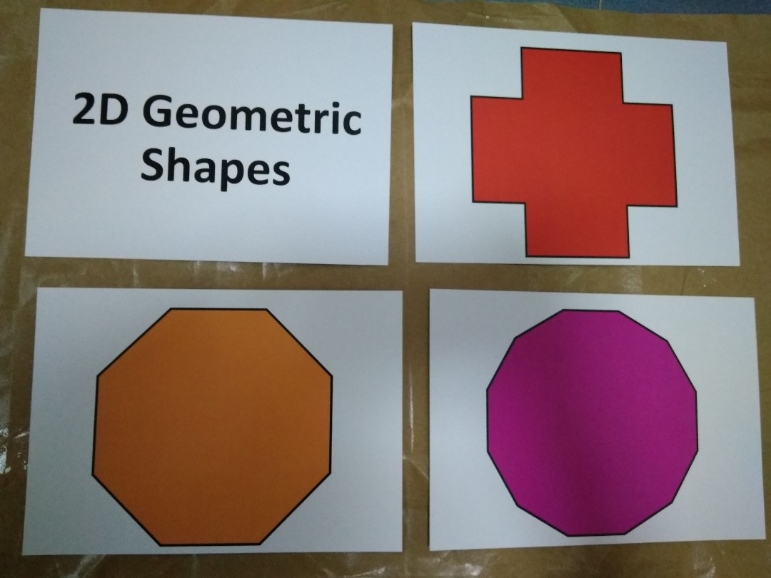 2D geometric shapes flashcards - Glenn Doman and Shichida, Hobbies ...