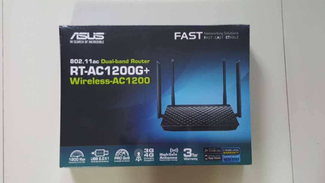 Asus RT-AC1200G+ Router unopen 3 year warranty, Computers & Tech, Parts ...