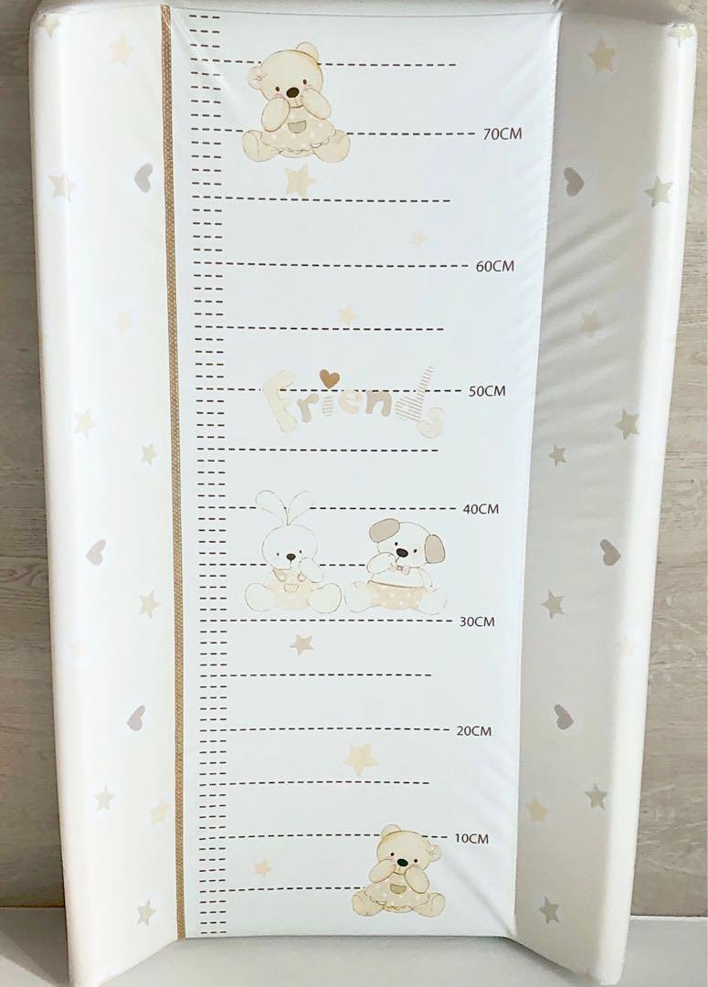 Lucky Baby Cot Top Changer Diaper Change Table Mat with Wooden Base ...