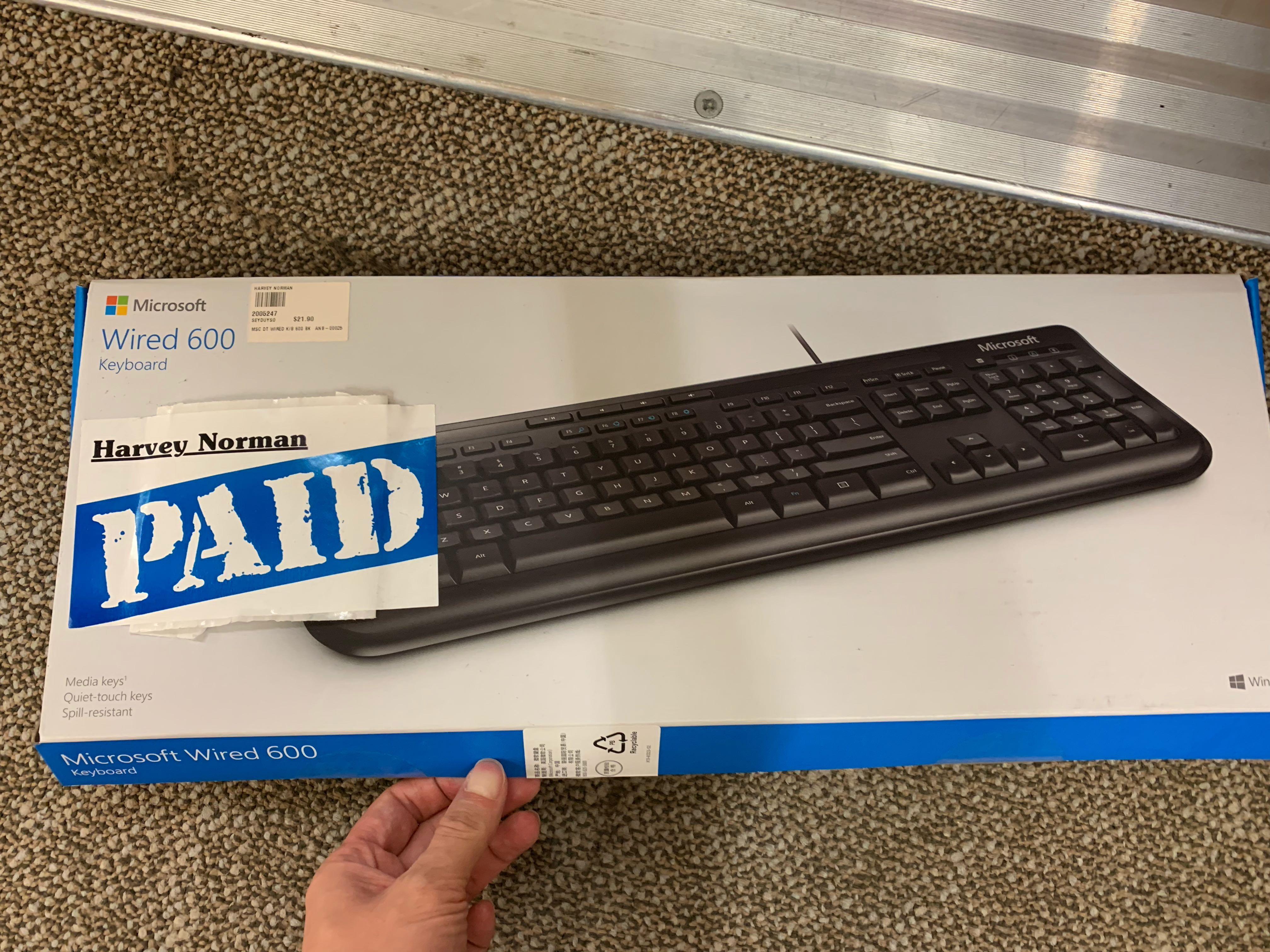 Microsoft Keyboard Wired 600, Computers & Tech, Parts & Accessories ...