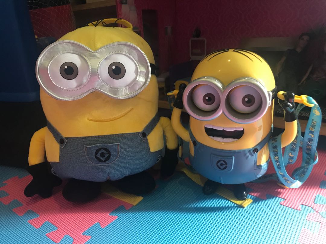 Minion Backpack and Snack container, Babies & Kids, Going Out, Diaper ...