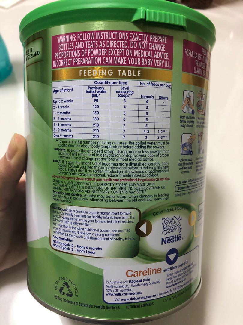 Nestle NAN organic milk powder - infant formula 800g, Babies & Kids ...