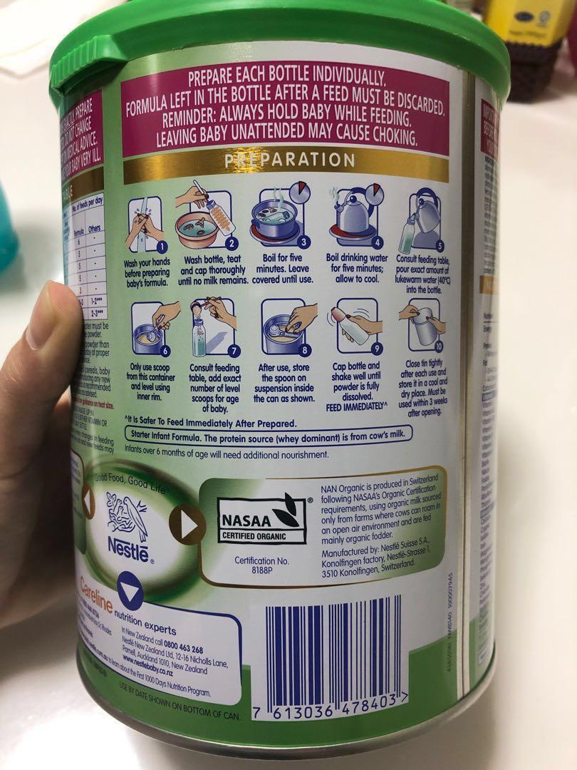 Nestle NAN organic milk powder - infant formula 800g, Babies & Kids ...