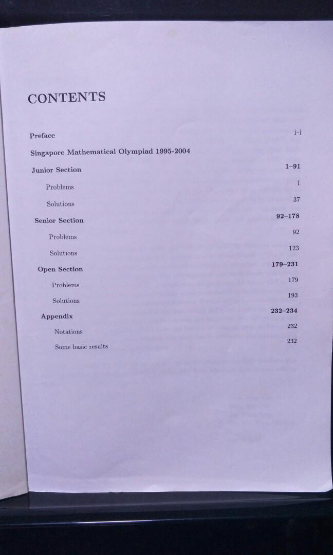Singapore Math Olympiad 1995-2004 questions + solutions, Hobbies & Toys ...