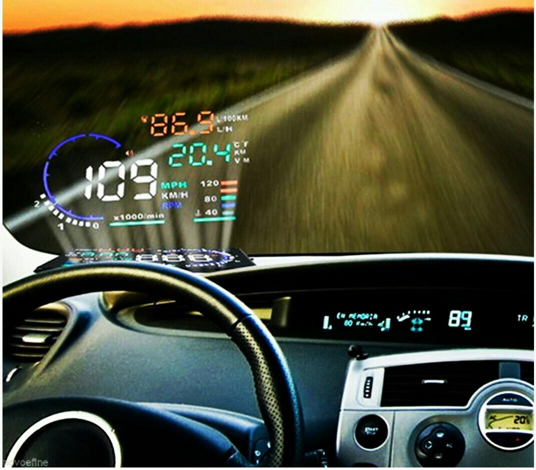 A8 Car HUD Head Up Display OBD II OBD2 Auto Gauge 5.5" Dash Screen ...