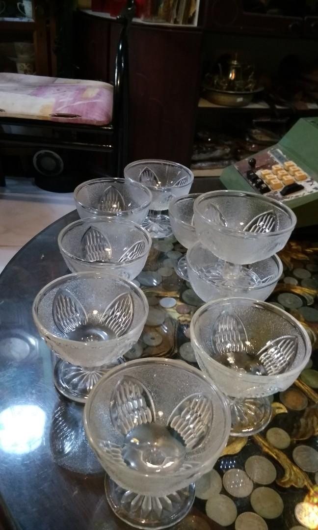 Bekas Aiskrim kaca antik, Furniture & Home Living, Home Decor, Vases ...