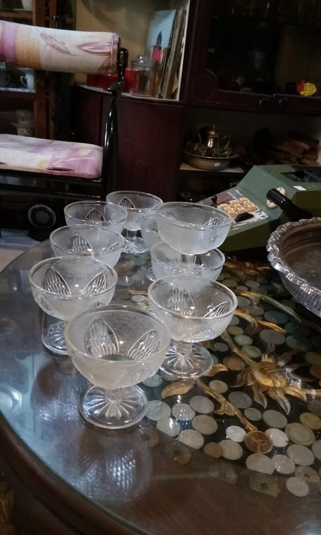 Bekas Aiskrim kaca antik, Furniture & Home Living, Home Decor, Vases ...