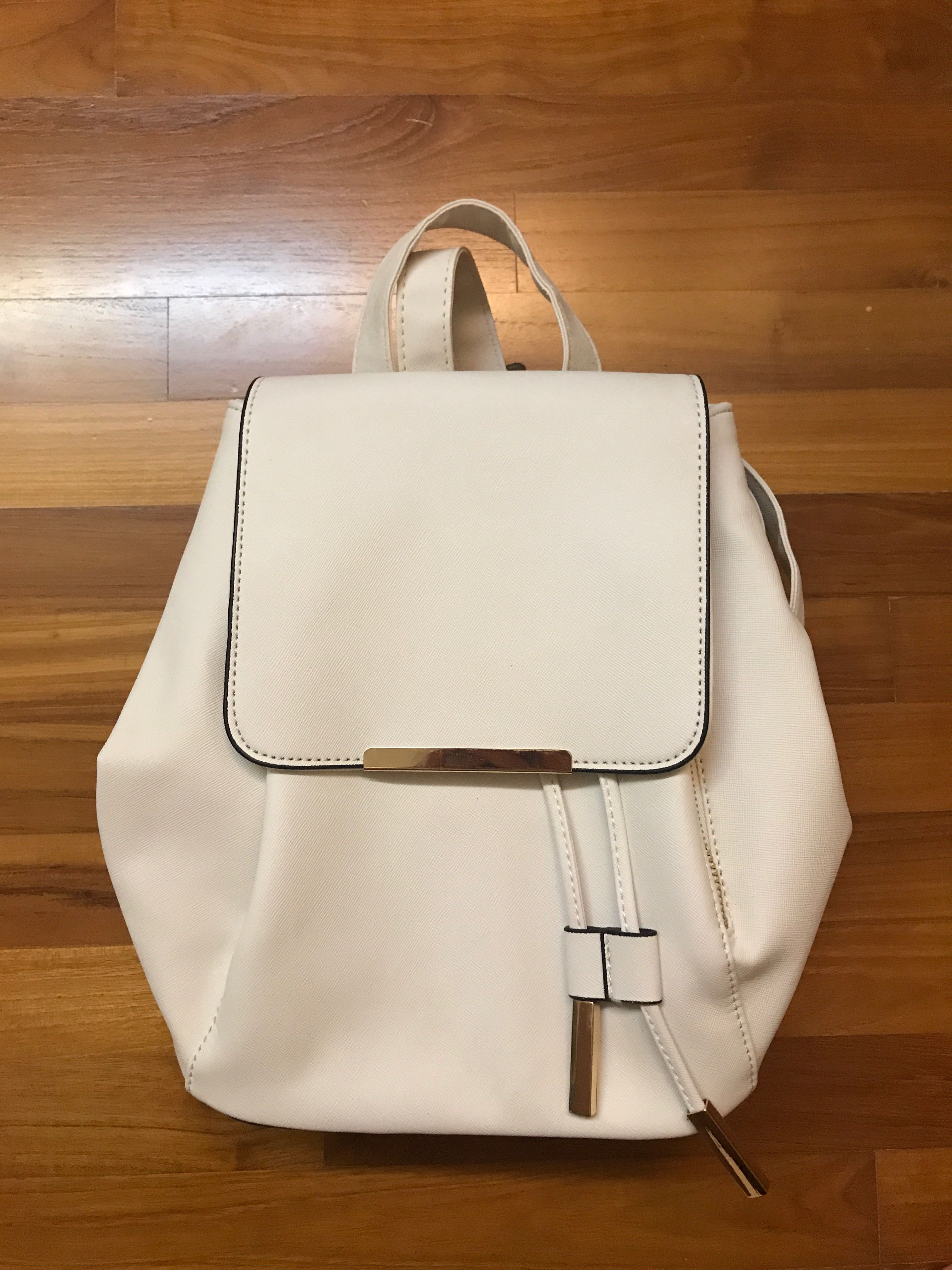Cream Bagpack, Women's Fashion, Bags & Wallets, Backpacks on Carousell