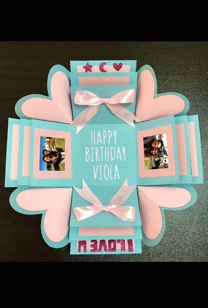 Customized Birthday Explosion Box, Hobbies & Toys, Stationery & Craft ...