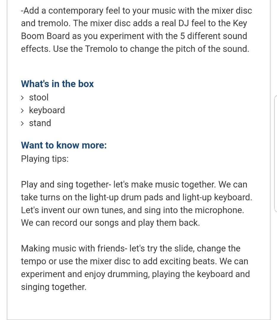 ELC Key Boom Board Piano/ Keyboard for Toddlers/ Children/ Kids, Babies ...