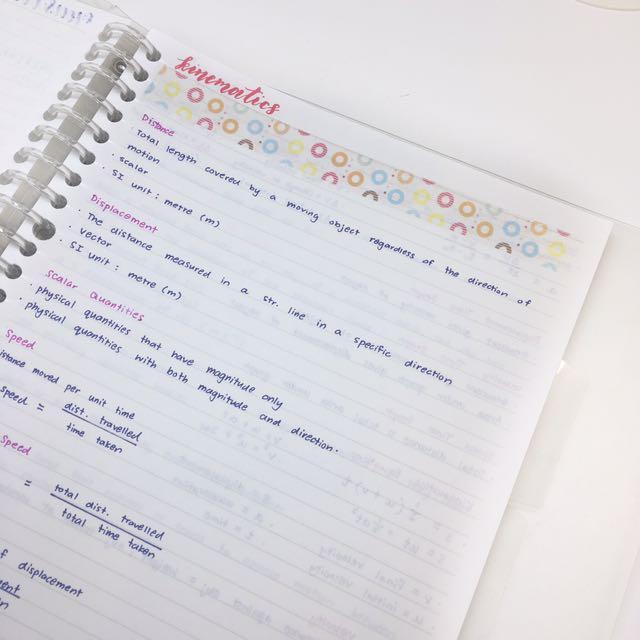 Handwritten Aesthetic Physics Notes (Sec 3), Hobbies & Toys, Books ...