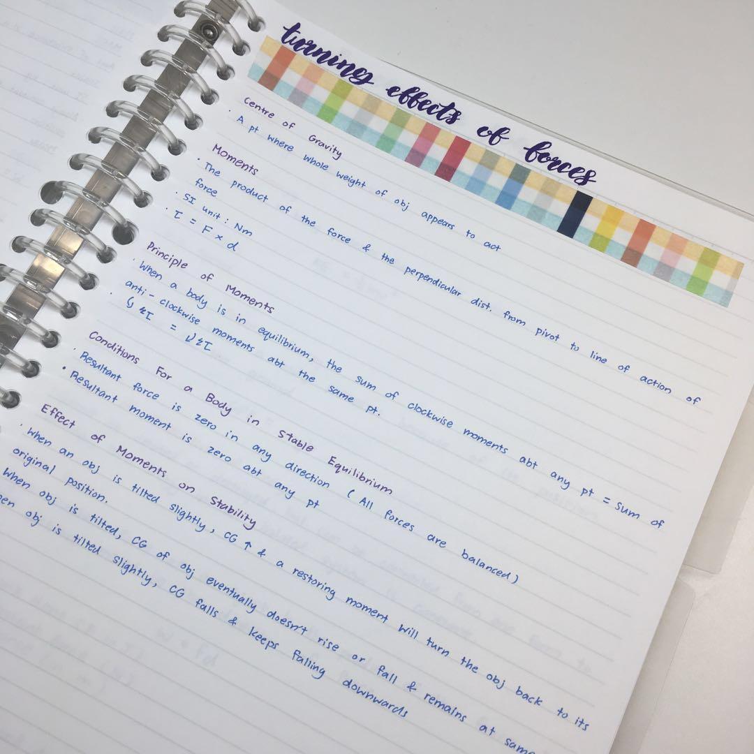 Handwritten Aesthetic Physics Notes (Sec 3), Hobbies & Toys, Books ...