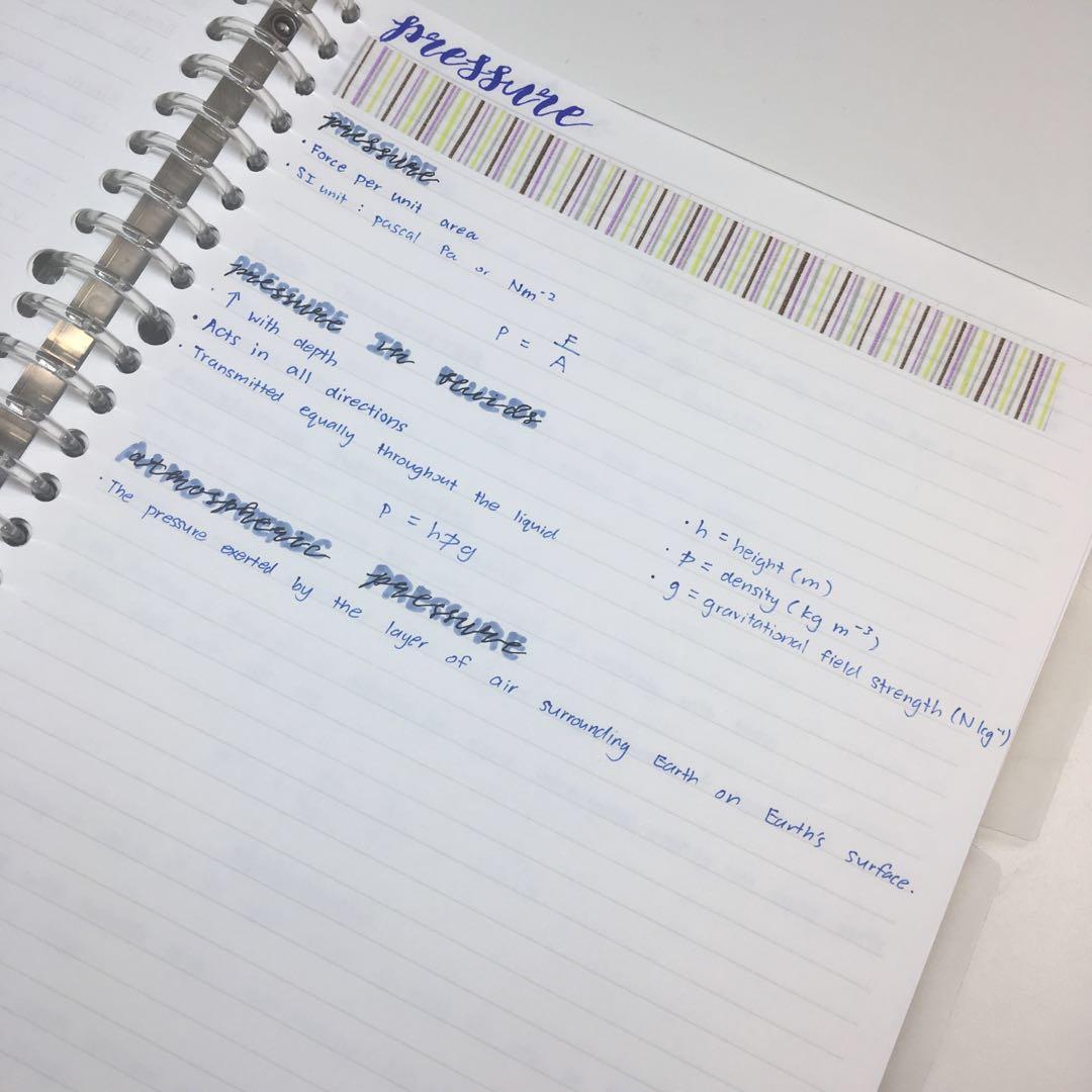 Handwritten Aesthetic Physics Notes (Sec 3), Hobbies & Toys, Books ...