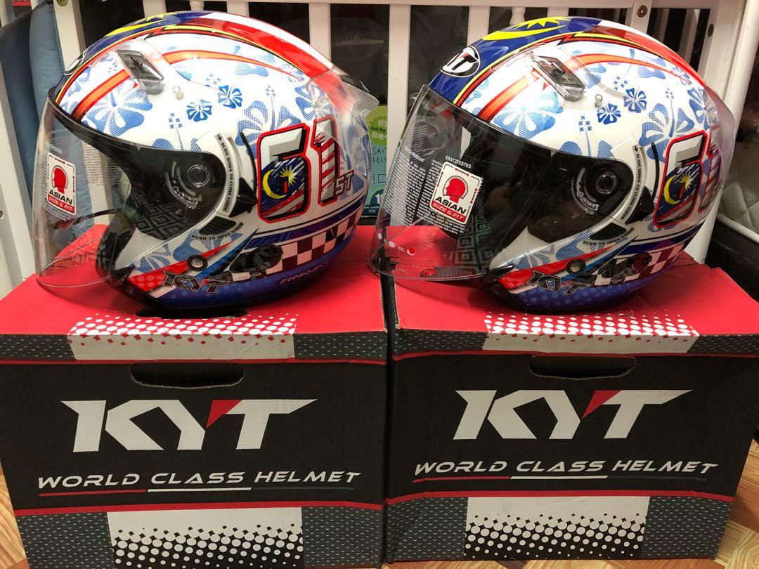 Helmet KYT Merdeka Edition, Motorbikes on Carousell