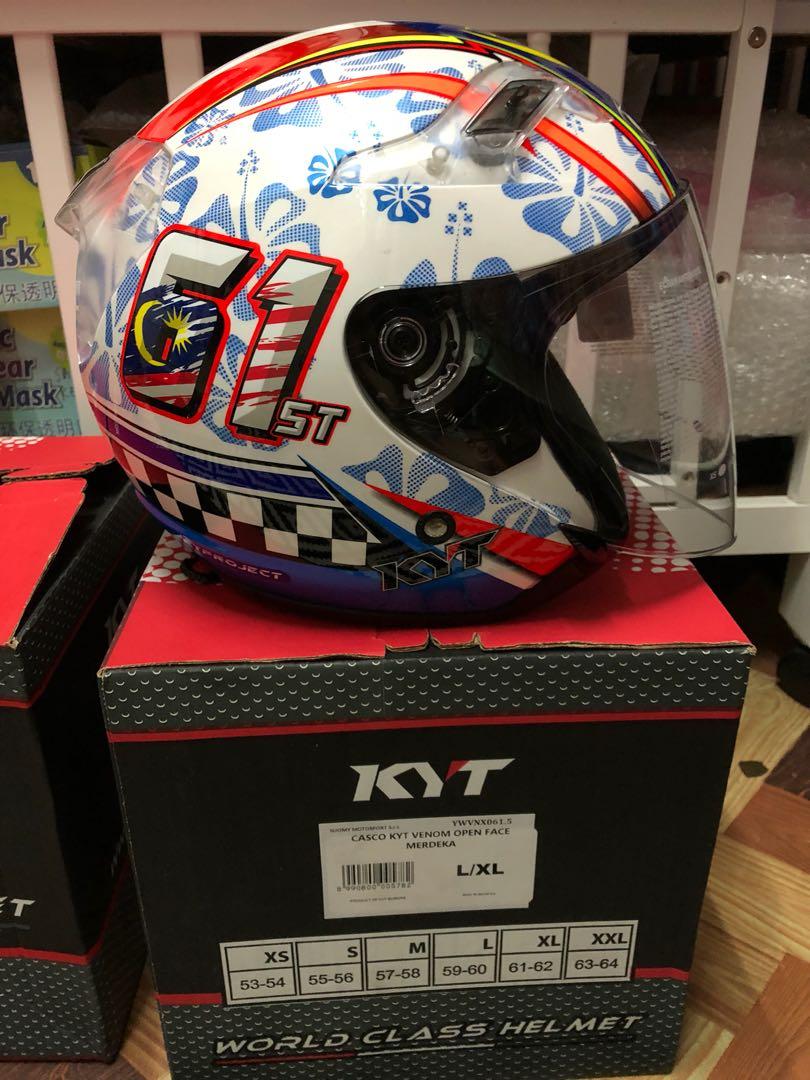 Helmet KYT Merdeka Edition, Motorbikes on Carousell